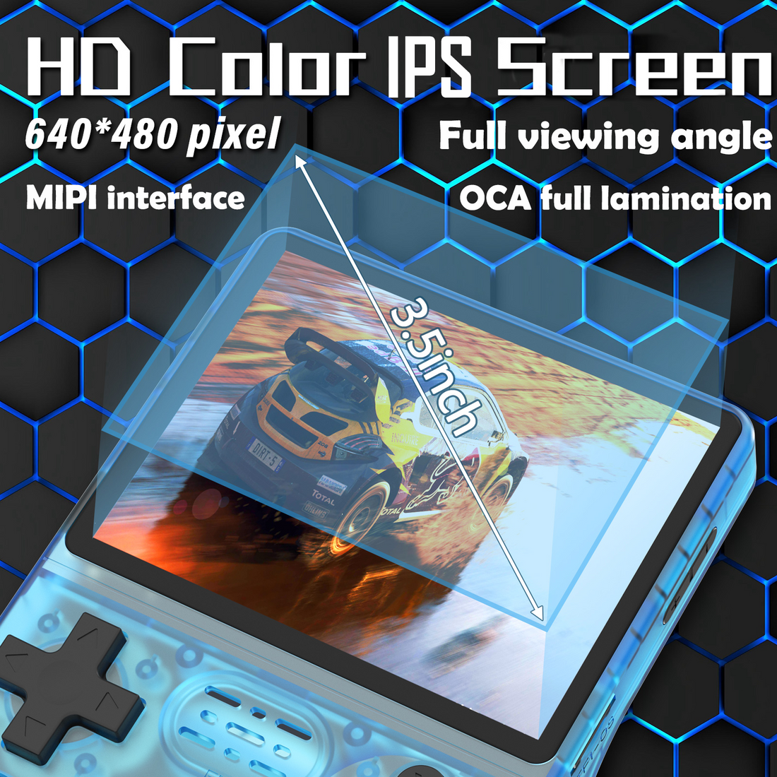 RegiisJoy R40S PRO Handheld Game Console 30000 Games 256GB Blue HGC-BL