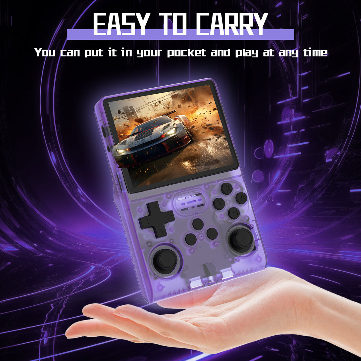 RegiisJoy R40S PRO Handheld Game Console 30000 Games 256GB Purple HGC-